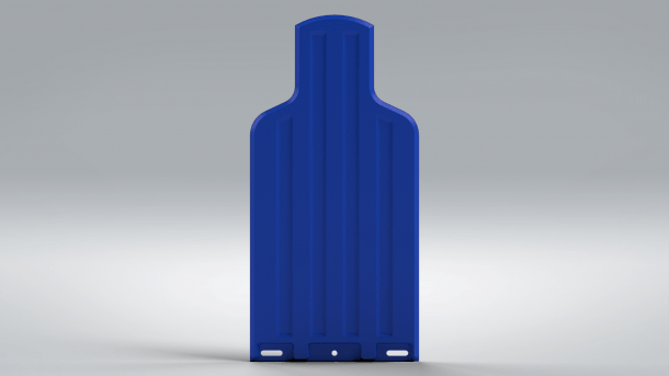 E-Type Military Plastic Ribbed Silhouette (Blue) - Range Systems