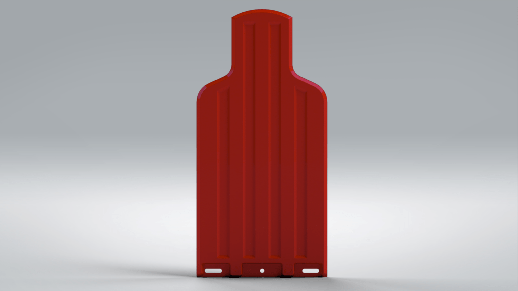E-Type Military Plastic Ribbed Silhouette (Red) - Range Systems