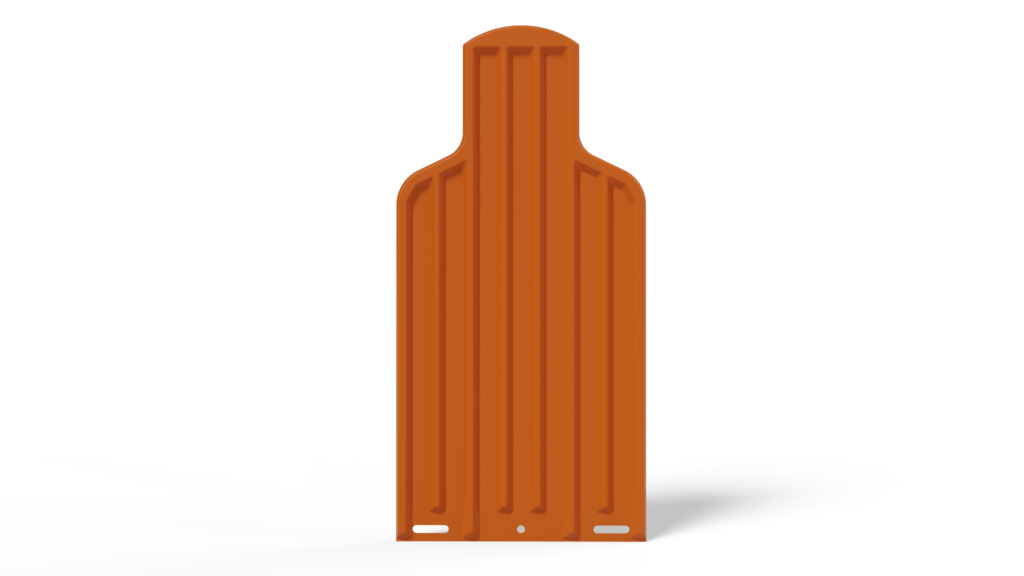 E-Type Ribbed Plastic Target (Orange) - Range Systems