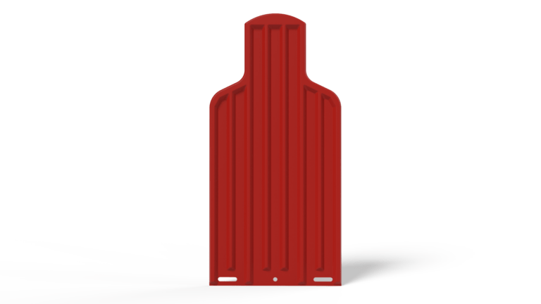 E-Type Ribbed Plastic Target (Red) - Range Systems