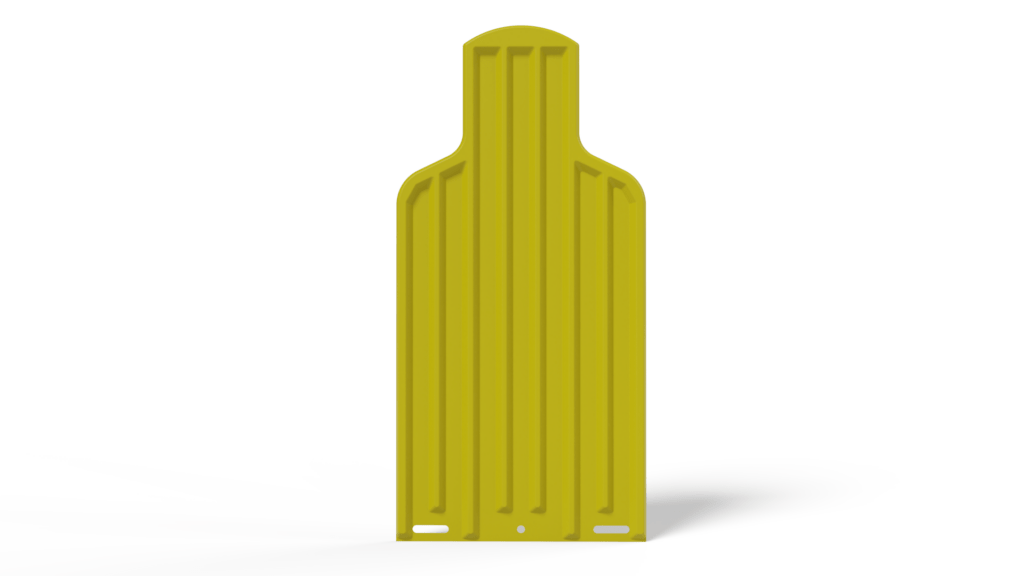 E-Type Ribbed Plastic Target (Yellow) - Range Systems