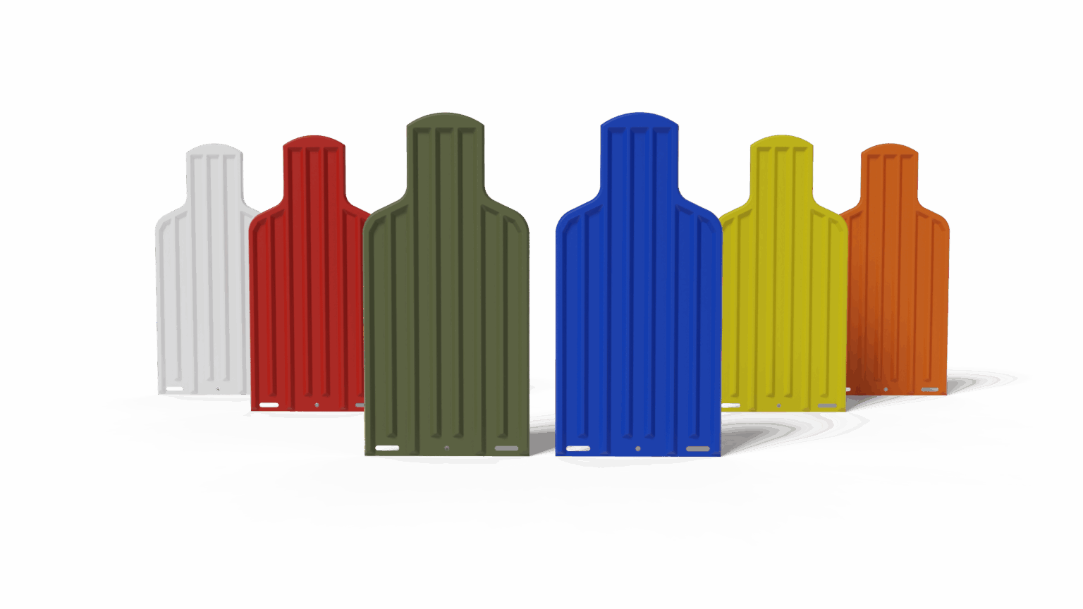 E-Type Ribbed Plastic Target (Blue) - Range Systems