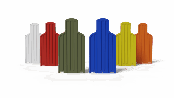 E-Type Ribbed Plastic Target (OD Green) - Range Systems
